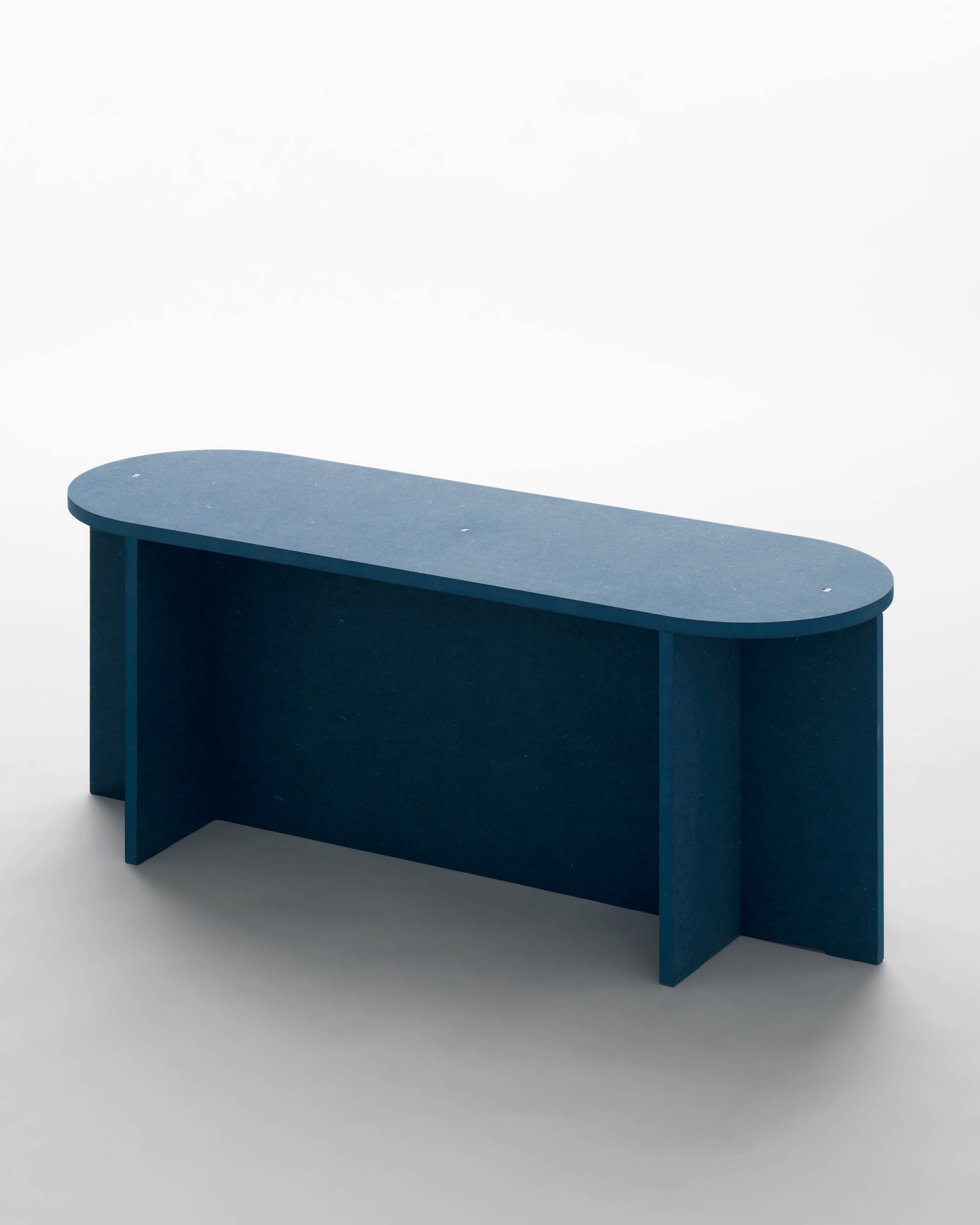Capsule Bench, Blue – Primary Structures