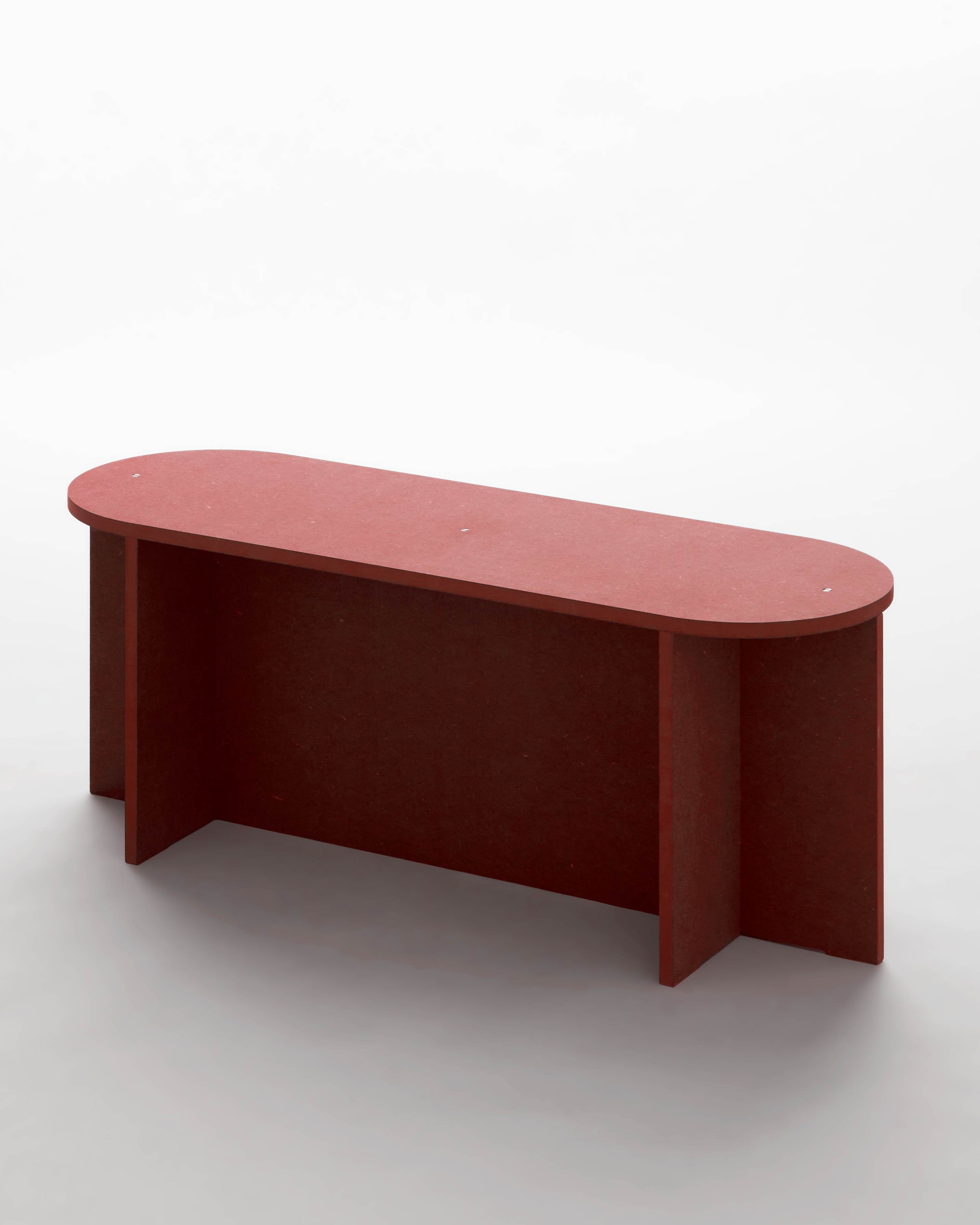 Capsule Bench, Red – Primary Structures